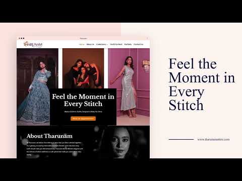 ???? Modern Fashion Website Design – Tharunam Mattire ???? | ???? Growify Digital