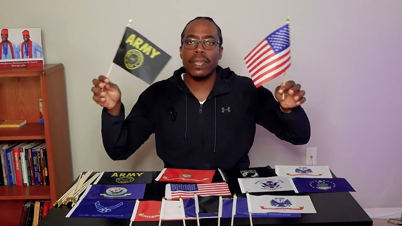 Military Flag Set Small Mini Army Armed Forces Hand Held