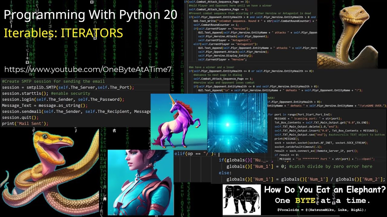 Programming With Python 20: Iterables -  ITERATORS