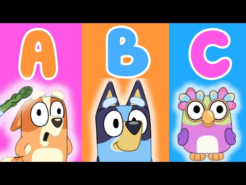BLUEY ABC Learning Fun - Bluey and Bingo Short clips, Bluey Learning Video