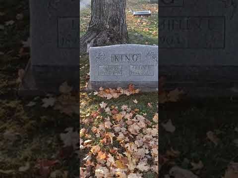 "King" family name gravestone in cemetery