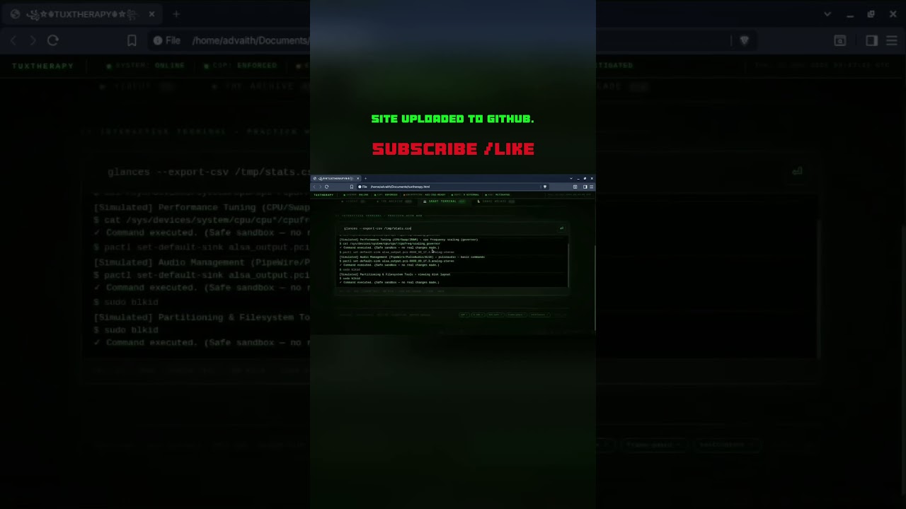 website live at https://tuxtherapyofficial.github.io/ #linux #coding #helper #coder