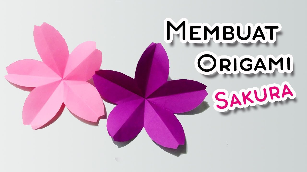 Cara Membuat Origami Bunga Sakura | Origami Cherry Blossom Tutorial