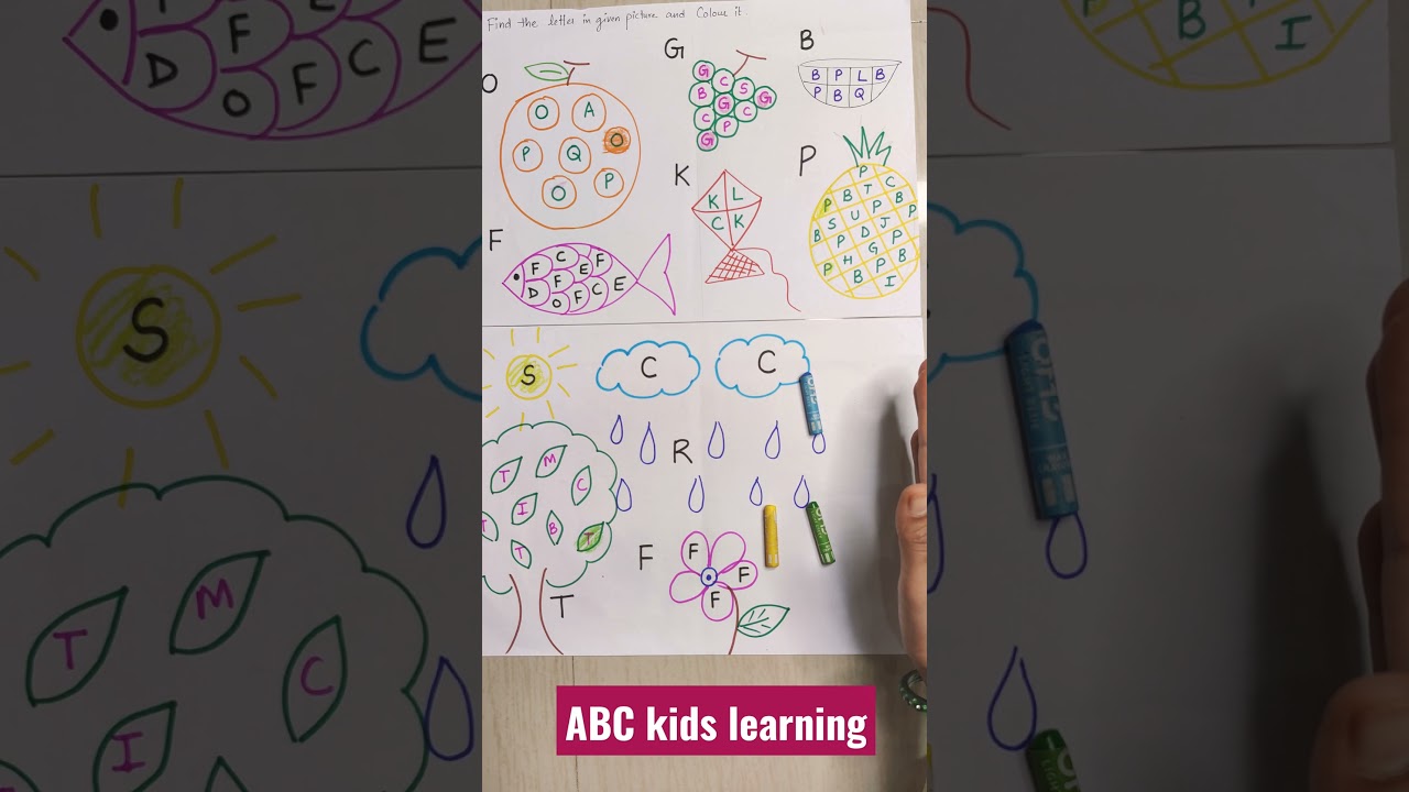 Alphabet identification nd recognition worksheets#shorts