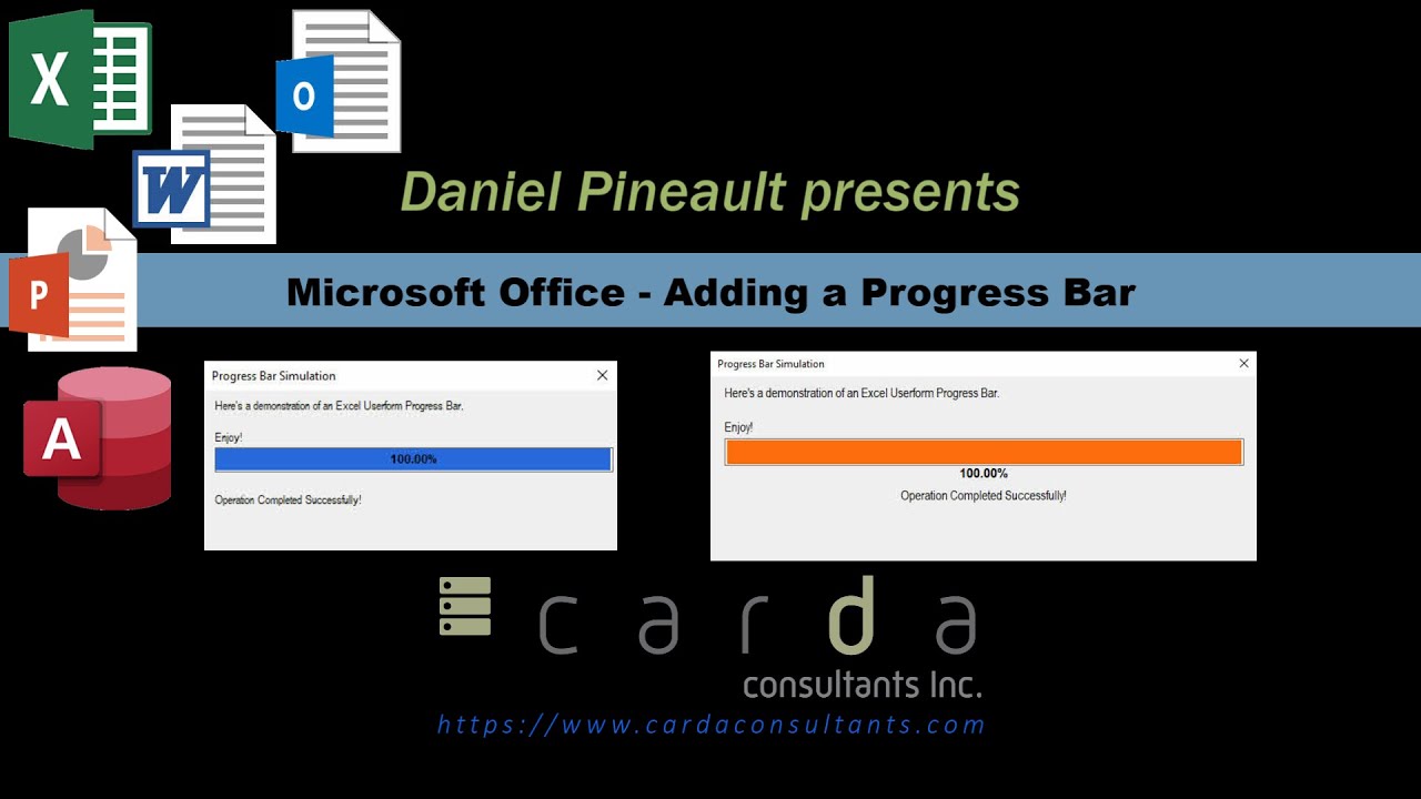 Microsoft Office - Adding a Progress Bar