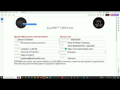 Introduction to EasyPDF™ CRM Form