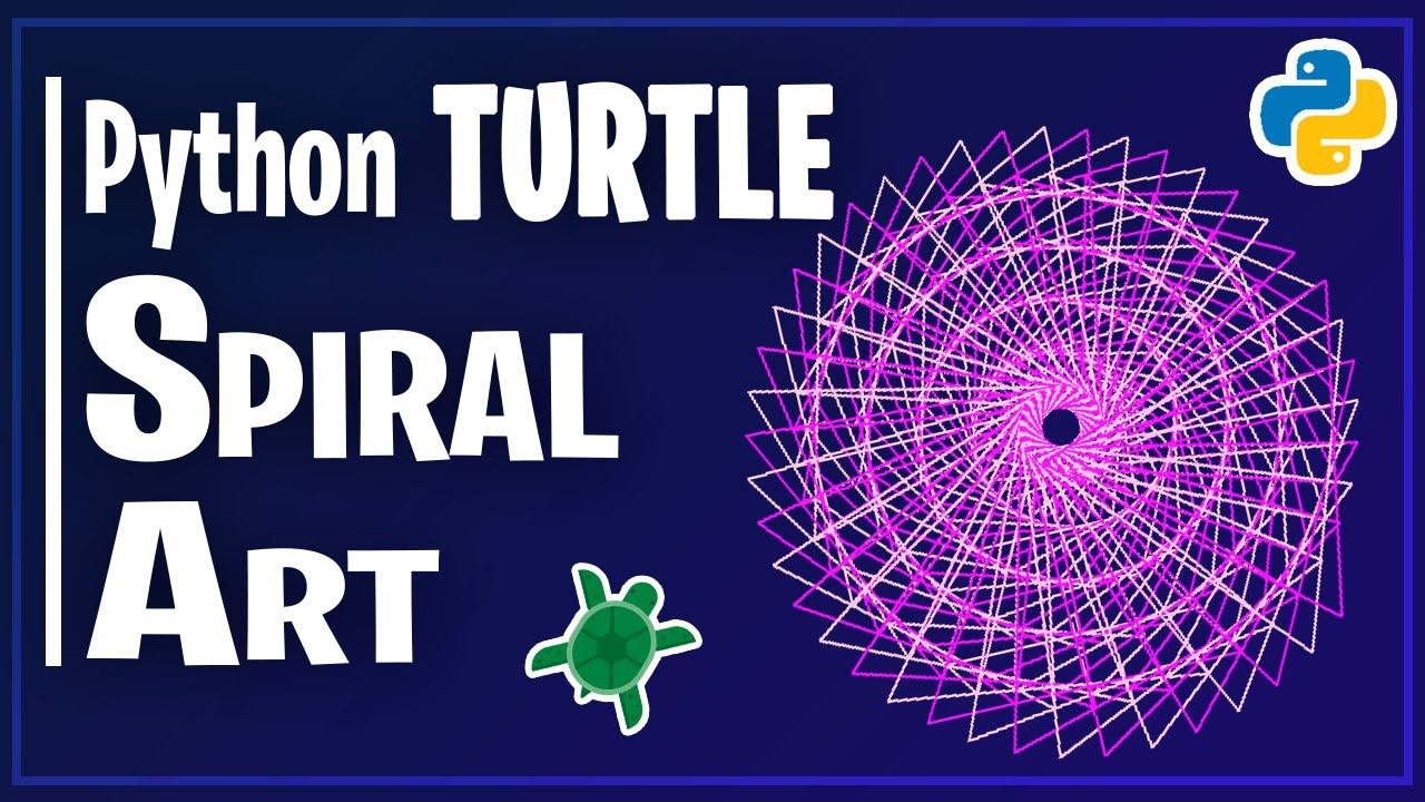 How to Create Colorful Spiral Art using Python Turtle | Python Turtle Graphics Tutorial | Python