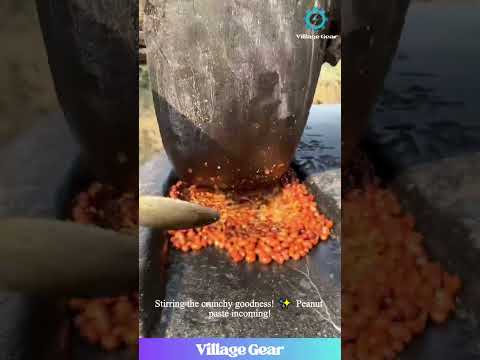 Satisfying Stone Roller Peanut Crush! 🥜 ASMR Crunch Time! #oddlysatisfying #asmr #crunchy #foodprep