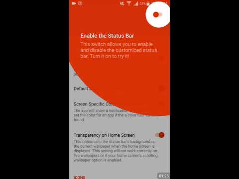 How to install floating Status bar in Android