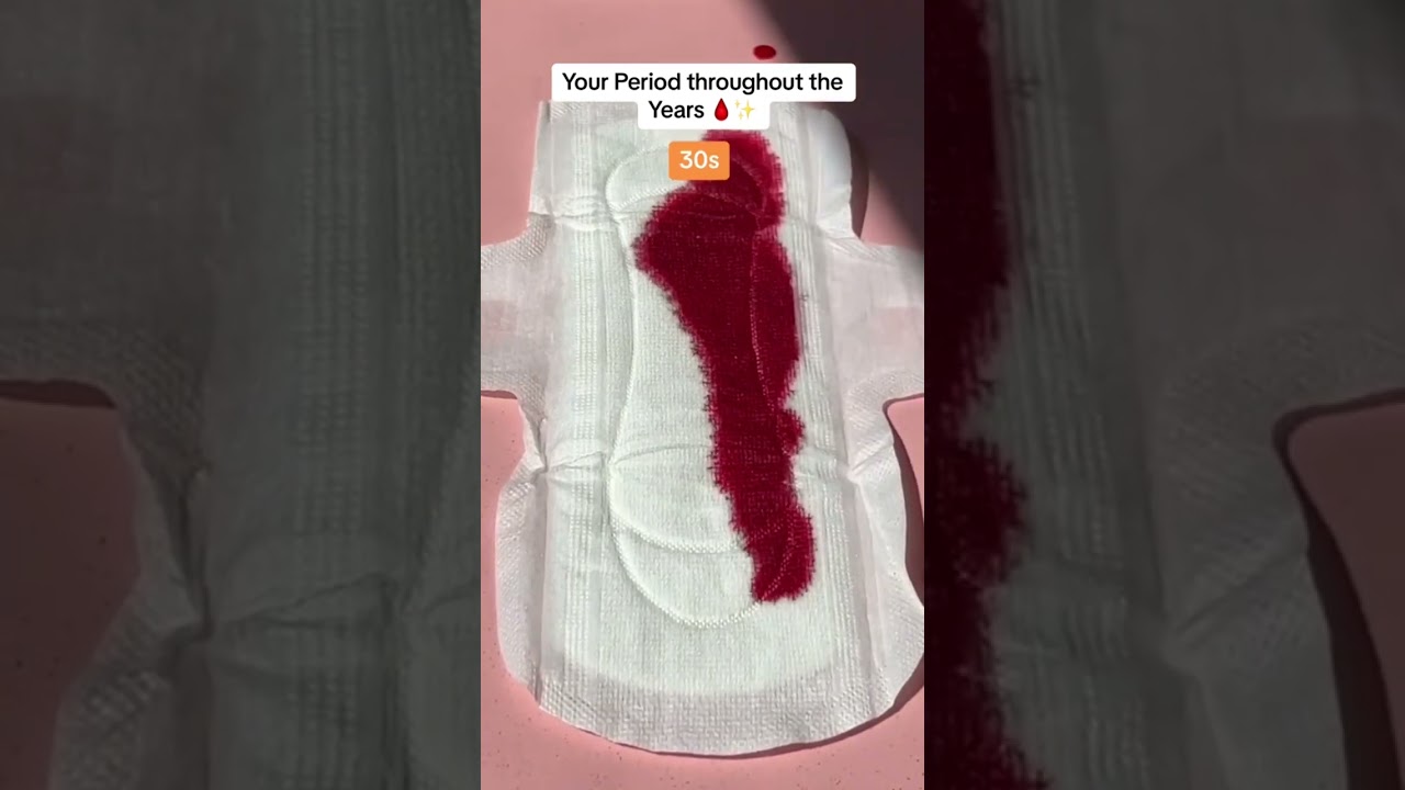 Your period flow will change with your age. Watch to see what your future flow holds🩸🤩