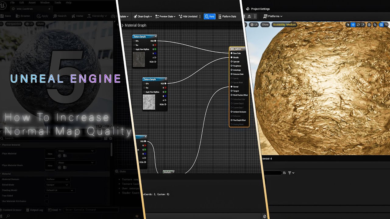 Unreal Engine 5: How To Increase Normal Map Texture Quality - Making 2K Textures Look GREAT