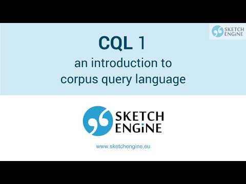 CQL 1: Complex corpus searches with the Corpus Query Language