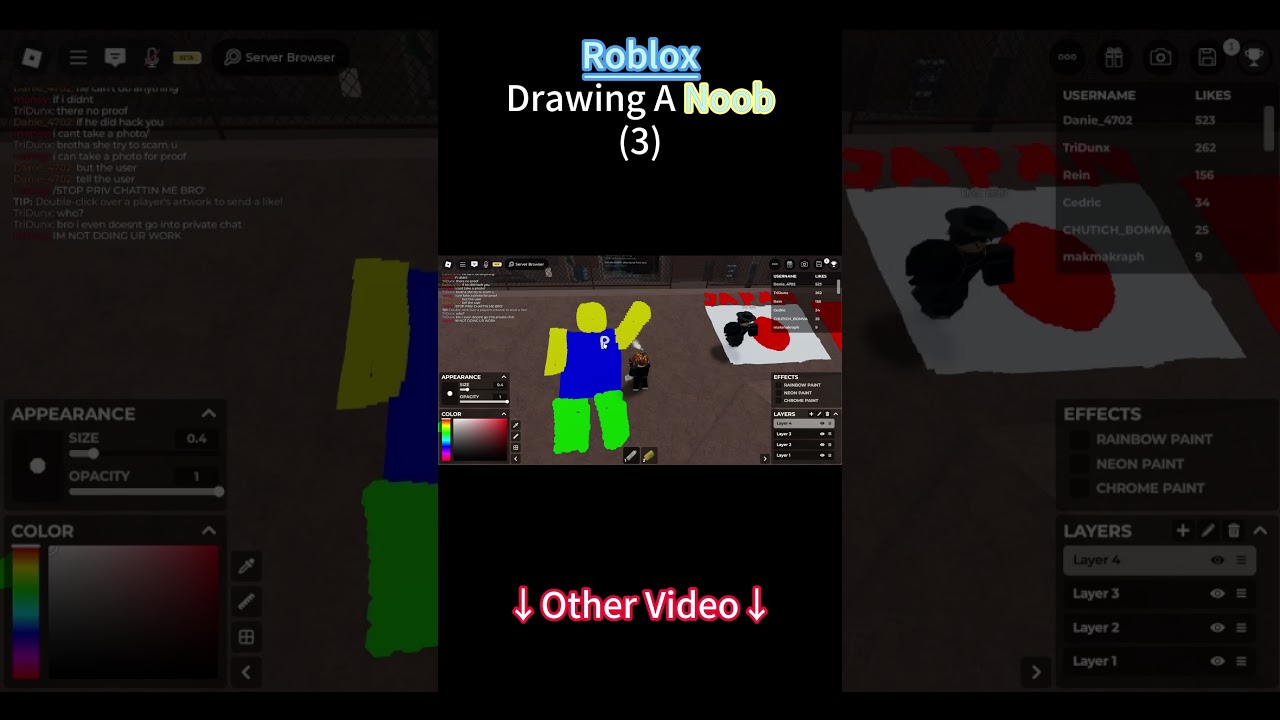 Roblox Drawing A Noob!! (3)!!  #2025 #roblox #robloxspraypaint #art #robloxart #funnyshorts #short