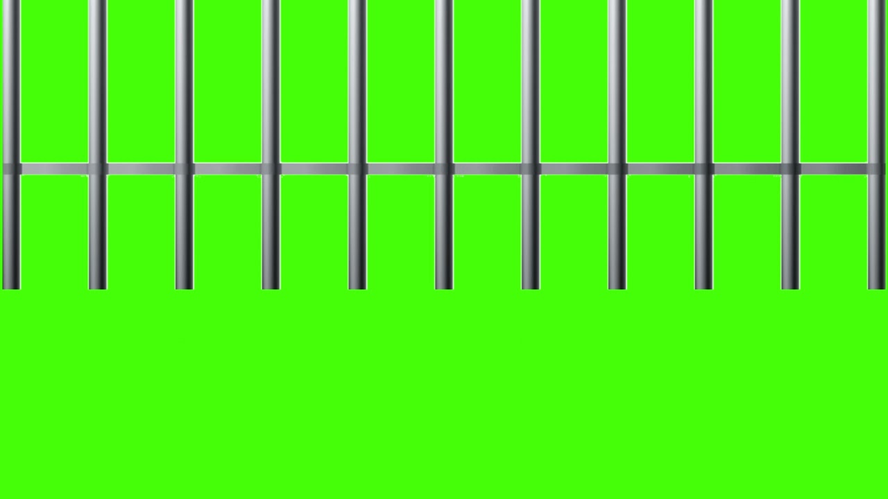 Prison Jail Bars Cell - Green Screen 4K UHD