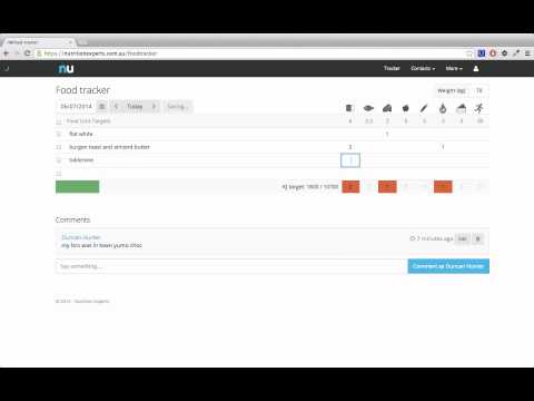 Demo - How to use the food tracker
