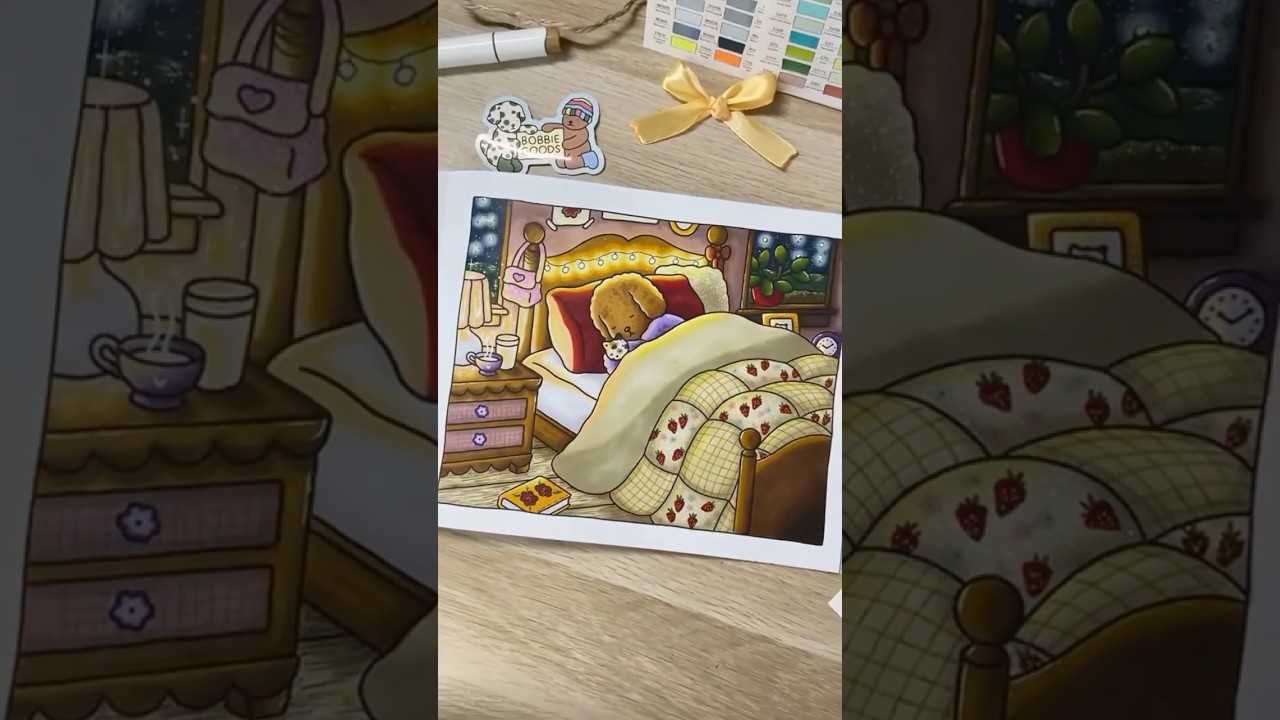 Garanta seu bobbie goods com canetas para colorir! Desenhos fofos para relaxar e se inspirar! ✨🌈