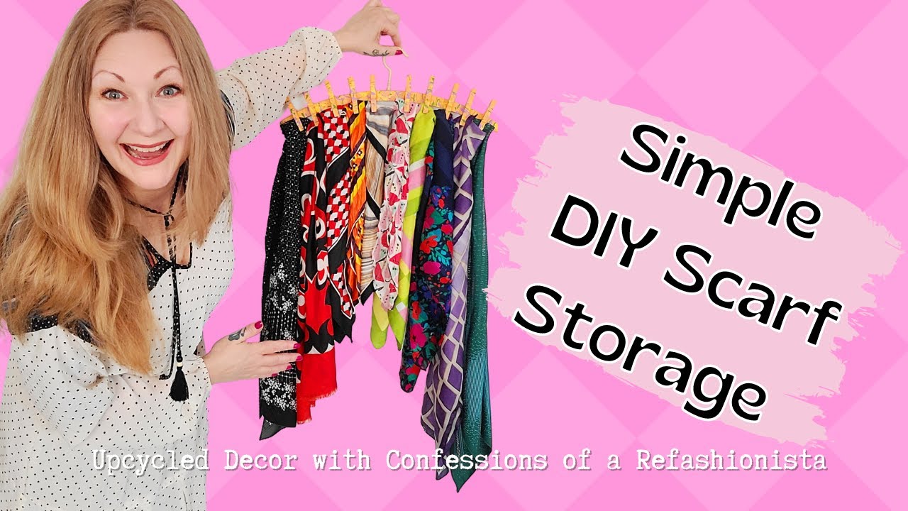Very Easy DIY Upcycled Scarf Hanger Tutorial