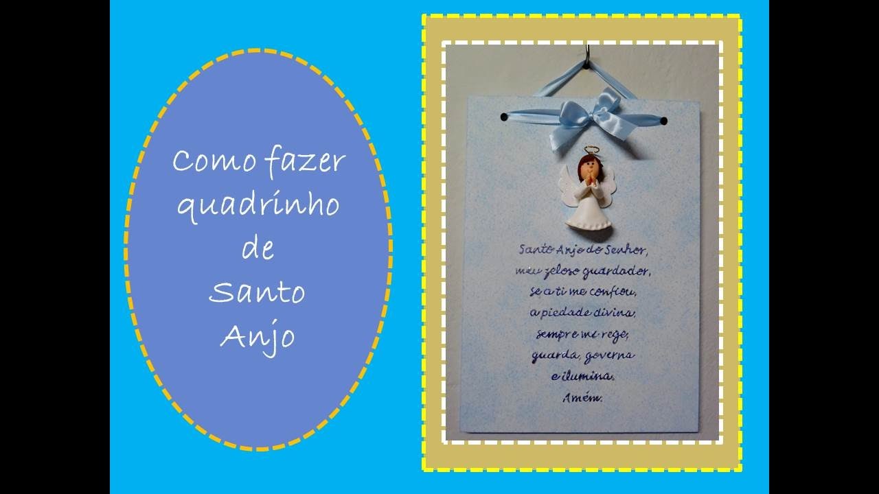 Como fazer quadrinho com oração do santo anjo