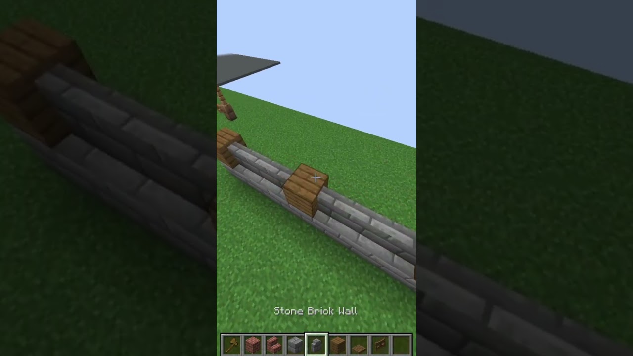 how to build EASY and BETTER looking minecraft WALLS!! #shorts