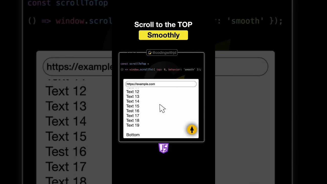 Scroll to the TOP smoothly using JavaScript