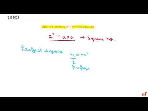 Perfect square or square number A natural number n is called a perfect square or a square number