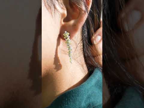 Elegant Diamond & Yellow Diamond Drop Earrings | Timeless Sparkle with a Golden Twist