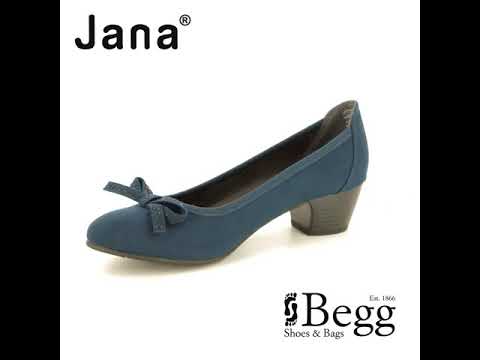 Jana Zatorabo 22363-23-805 Navy heeled shoes