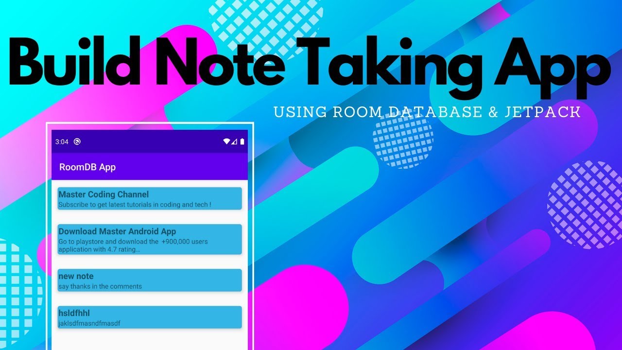 Build Note Taking App using Room Database - Master Coding