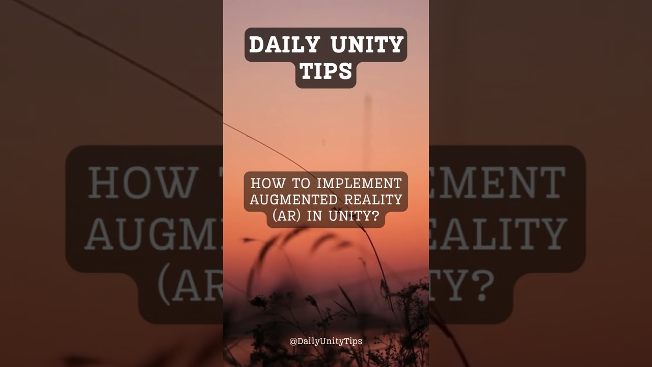 How to implement augmented reality (AR) in unity? #programming #gamedevelopment #unity3d #gameart