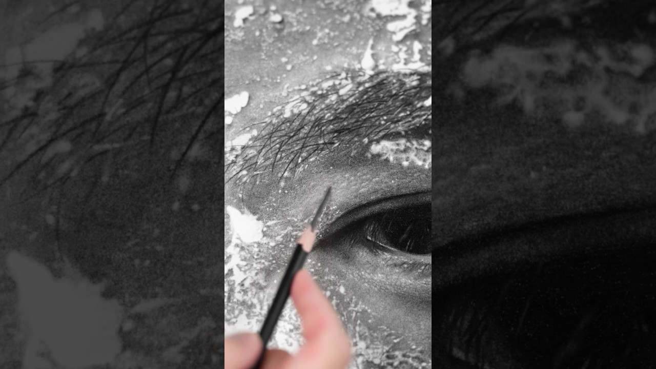 Hyperrealism Portrait Drawing Extreme Details with Pencils #drawing #art #hyperrealism #shorts