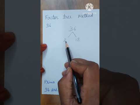 Prime factorization of 36 - Maths / Factor tree method / Factors And Multiples / 🖋🖋🖋