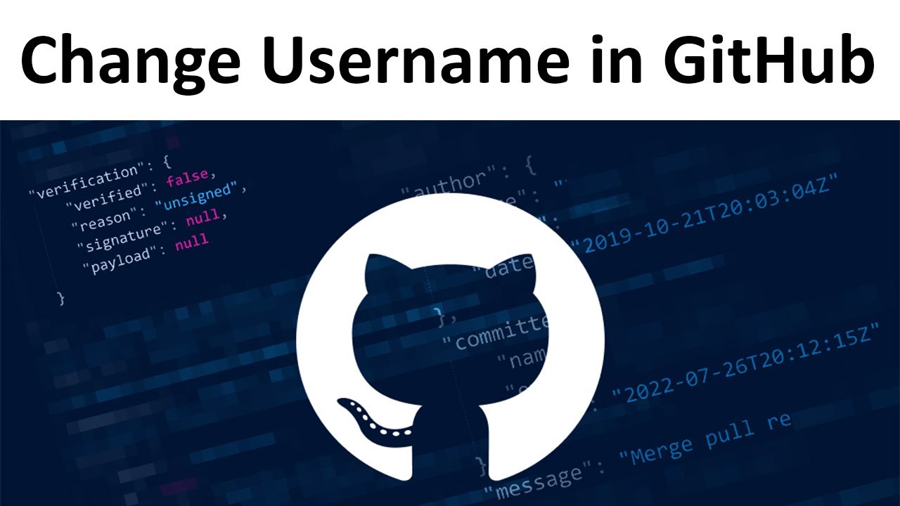 How to Change Username in GitHub?