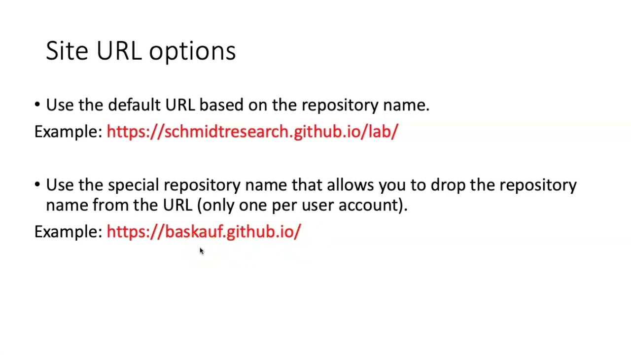 043i Controlling the GitHub Pages site URL