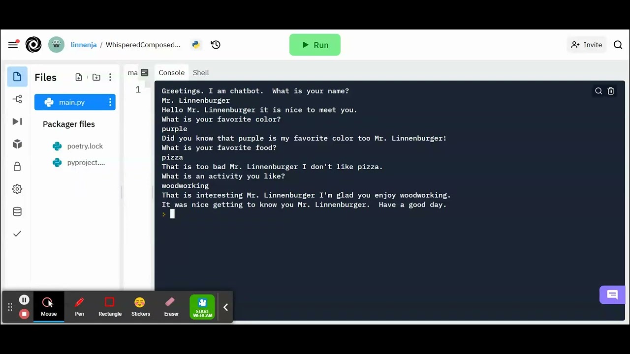 simple chatbot project example
