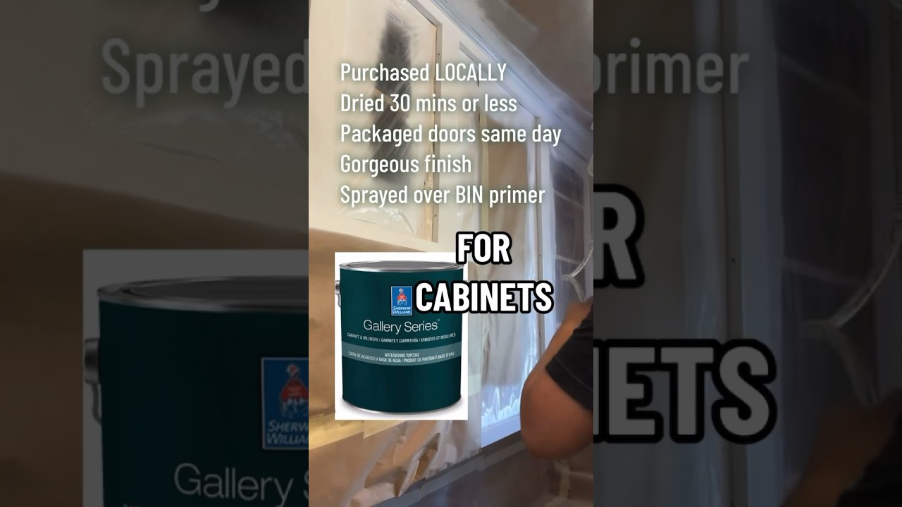 We tried the SW Gallery Series Cabinet Paint and Loved it! #paintingtips #sherwinwilliamspaint