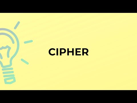 What is the meaning of the word CIPHER?