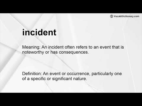 incident Meaning