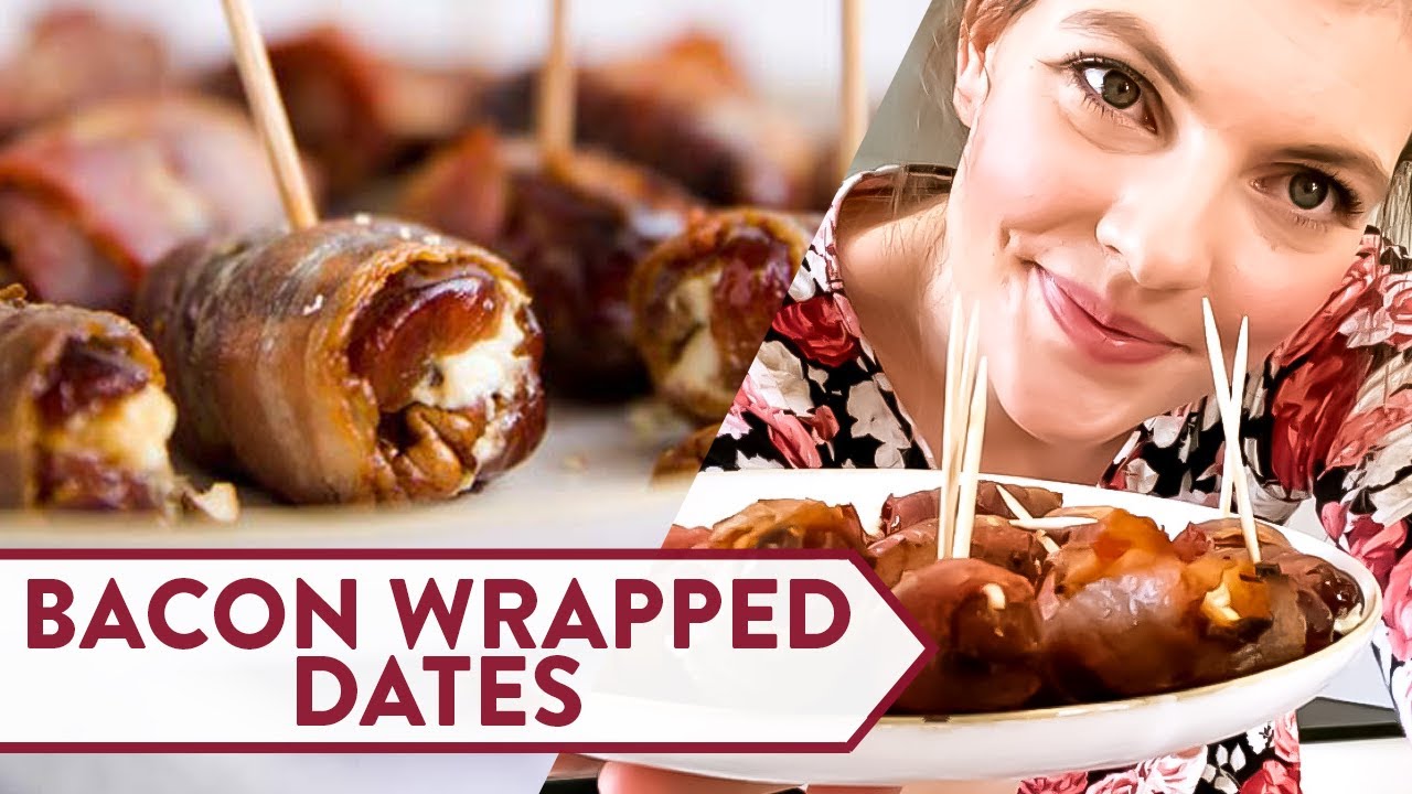 EASY Bacon Wrapped Dates (with Goat Cheese and Pecans!) - the Best Holiday Appetizer 🤩