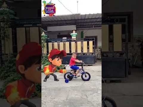 BOBOIBOY BLAZE MARAH KEJAR RAFFA YANG BERSEPEDA - BOBOIBOY API #shorts #boboiboy #boboiboygalaxy