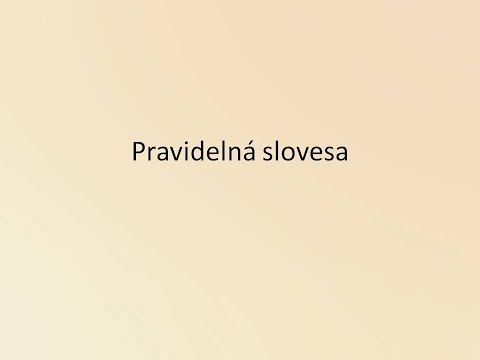 Pravidelná slovesa v minulém čase