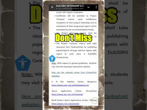 ISRO internship Openings | Any Graduate can apply #ytshorts #shortsvideos