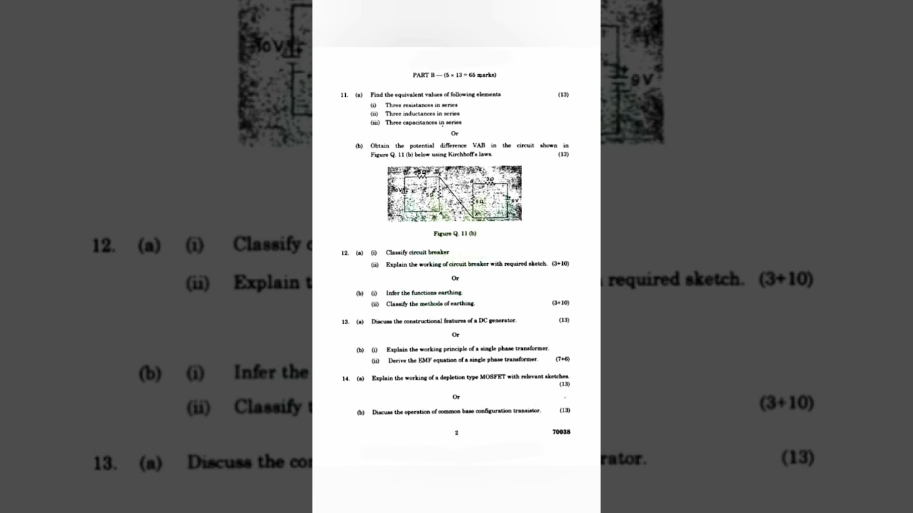 BE3252 Basic Electrical Electronics and Instrumentation Engineering Nov/Dec 2022 #r2021 #civil