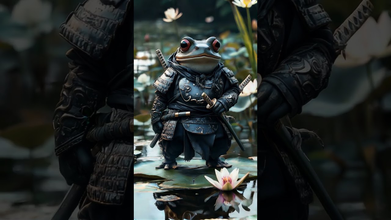 AI-Generated Frog Samurai: The Fierce Protector of the Pond! 🐸