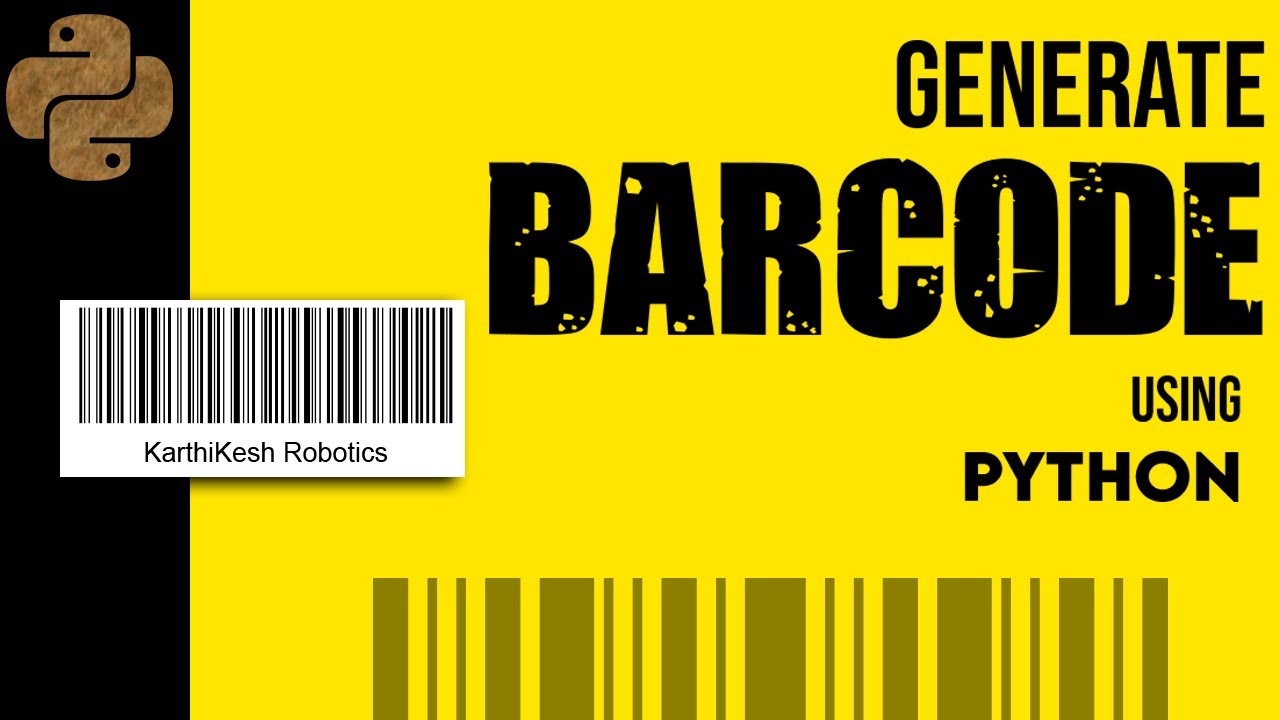 Generate BARCODE using Python | #python | #kkr | #PythonProjects | #KarthikeshRobotics