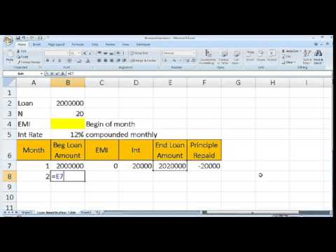 Easy Excel trick to create Loan Amortization Video 2