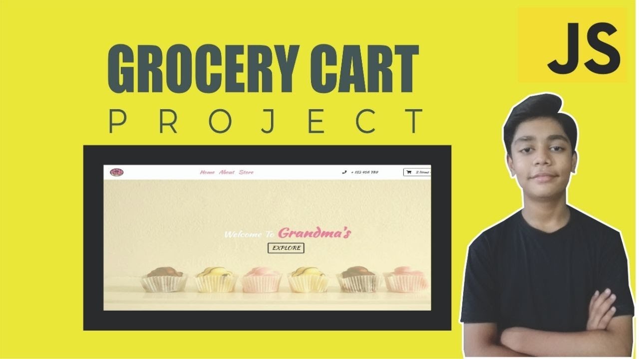 JAVASCRIPT Course Project Based Learning - Grocery Cart Using Javascript Project #20