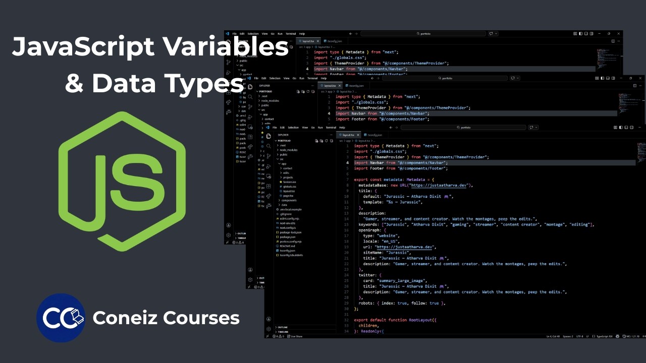 Variables & Data Types in JavaScript | Beginner Friendly Explanation