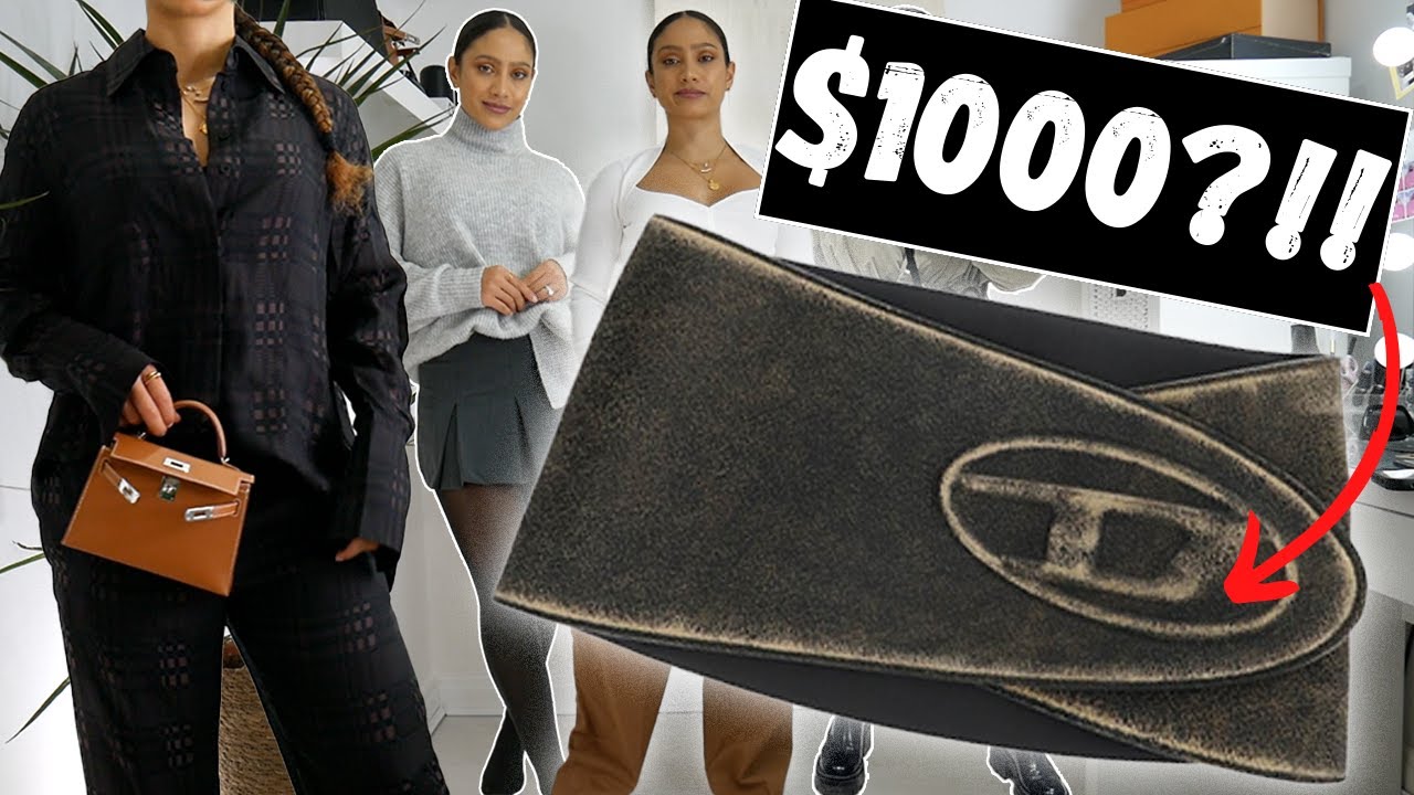 😱 $1000 Diesel Mini SKIRT Try On 🤔, OFF-WHITE, Ted Baker and COS Winter Haul | Tiana Peri