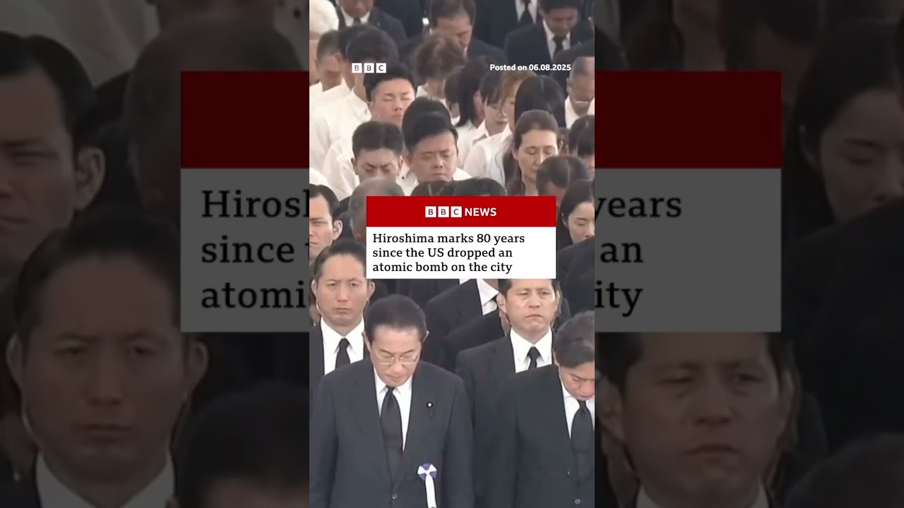 Hiroshima marks 80 years since US dropped atomic bomb. #Hiroshima #WW2 #BBCNews