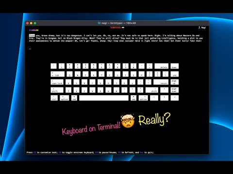 GitHub - nagesh1805/termtyper: A terminal based typing practice software